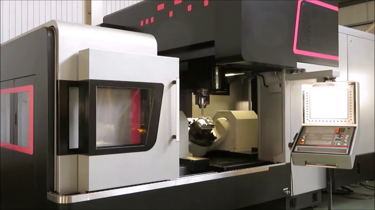 VIPER PRT 5 Axis Trunnion Rotary Bridge VMC - YouTube