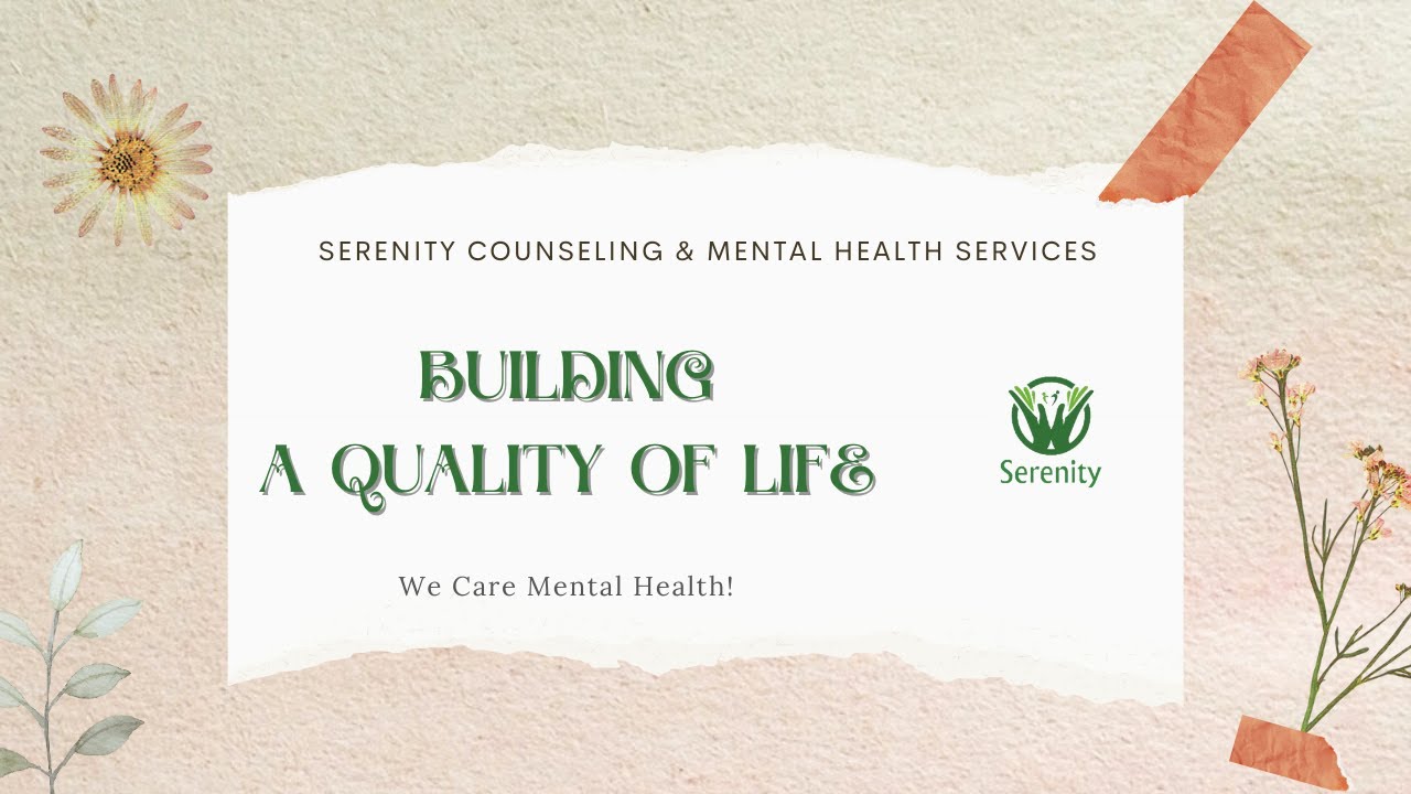 Building A Quality of Life - Ms. Agnes Mary | Serenity Emotional ...