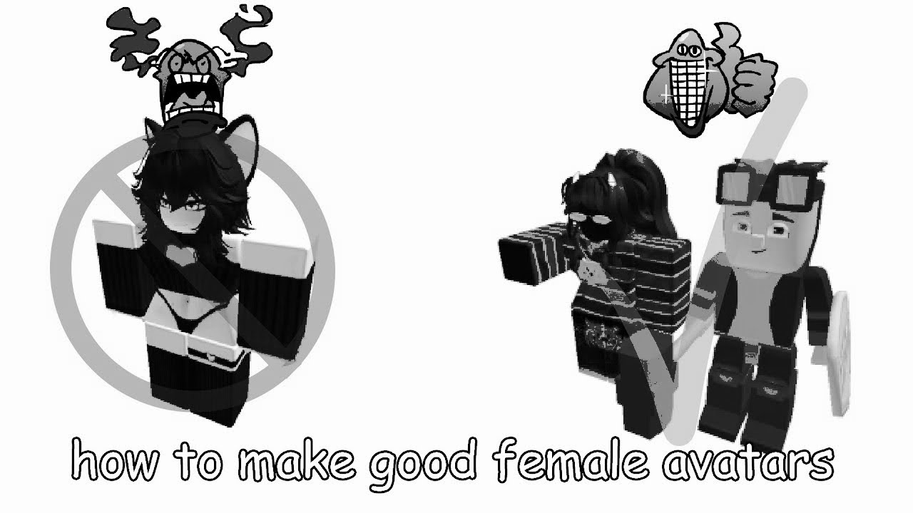 how to make a GOOD female avatar as a MALE on ROBLOX. - YouTube