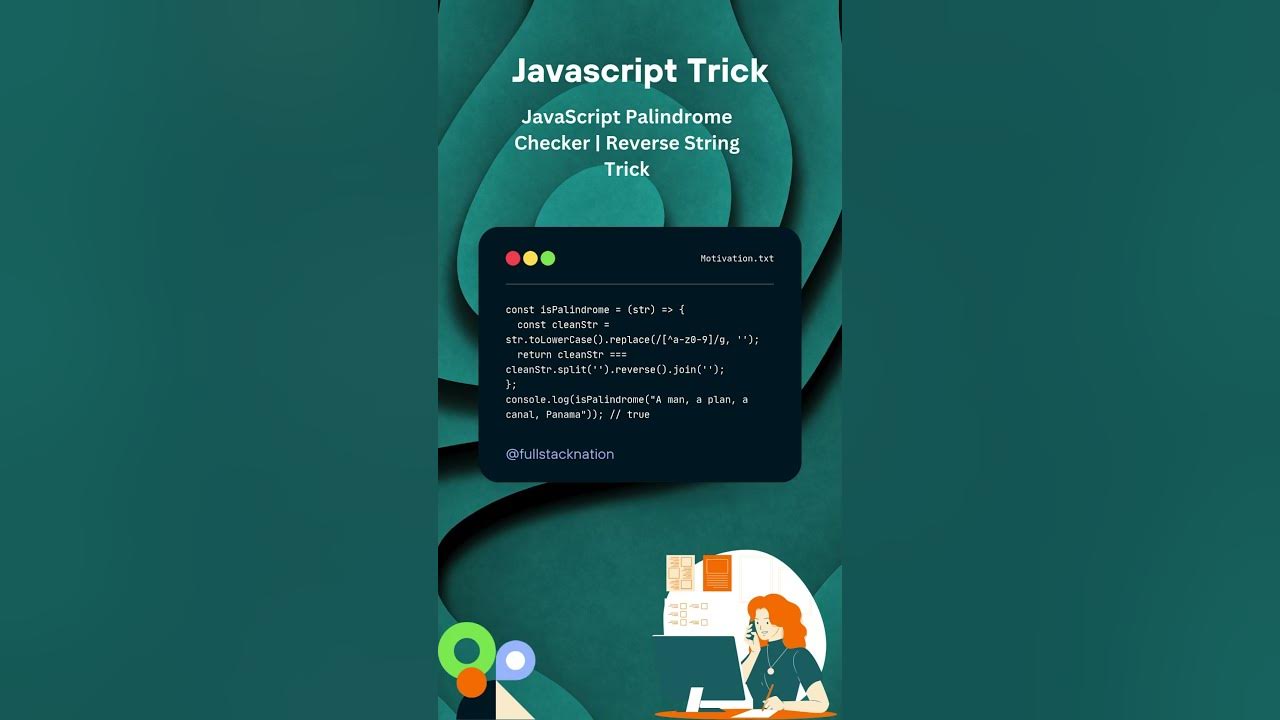 JavaScript Trick 30 | Palindrome Checker | Reverse String Trick #shorts #viral #tricks - YouTube