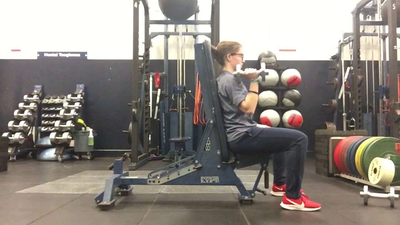 Single Arm Seated DB Shoulder Press - YouTube