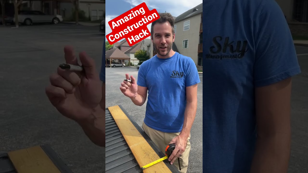 Amazing construction hack. Find the center of a board #fypシ #fyp #diy - YouTube