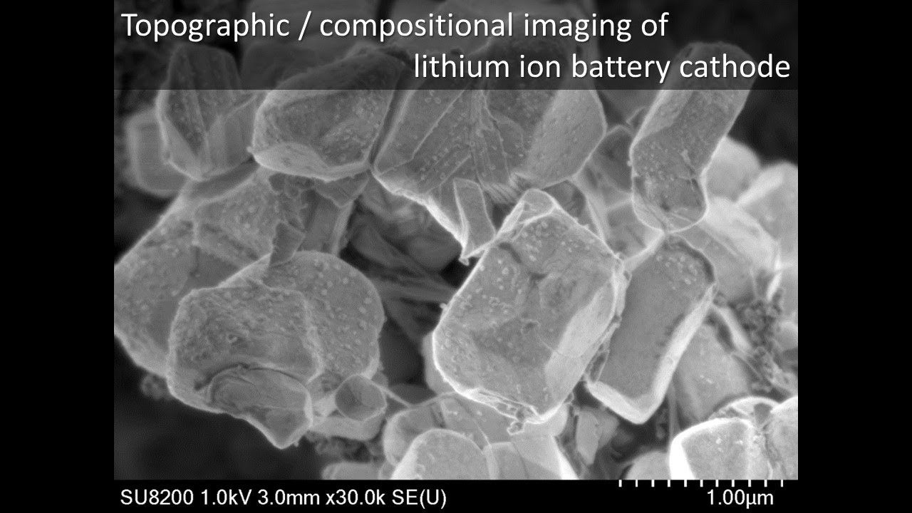 [Materials] SEM of lithium (Li) ion battery cathode - YouTube
