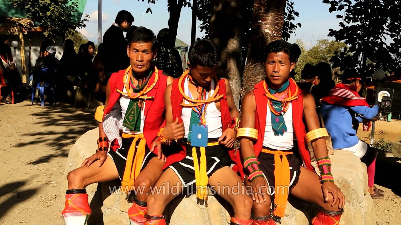 Naga tribesmen pose for our camera, at Kisama village - YouTube