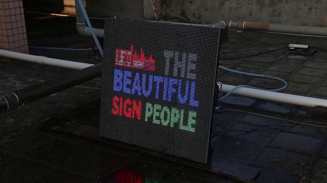 LED Sign City - Water Test - YouTube