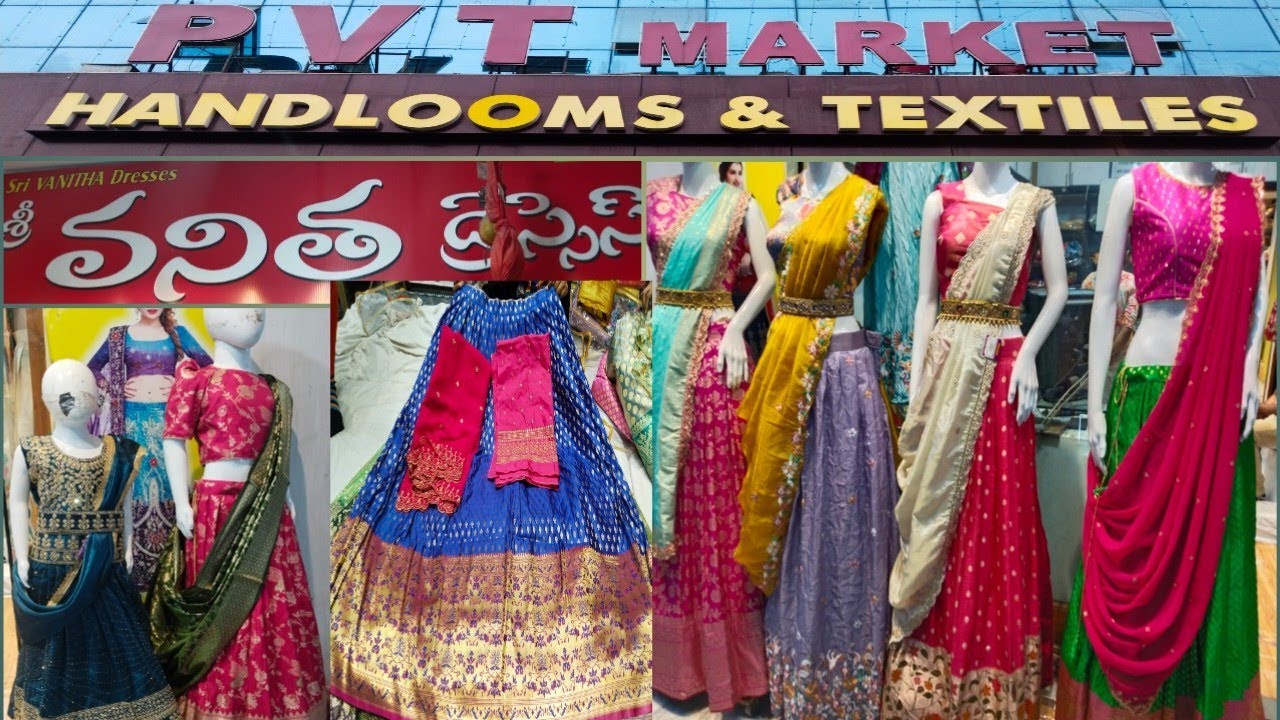 PVT Market🤩||పండుగలకి పెళ్లిళ్లకి Traditional HalfSarees కోసం ...
