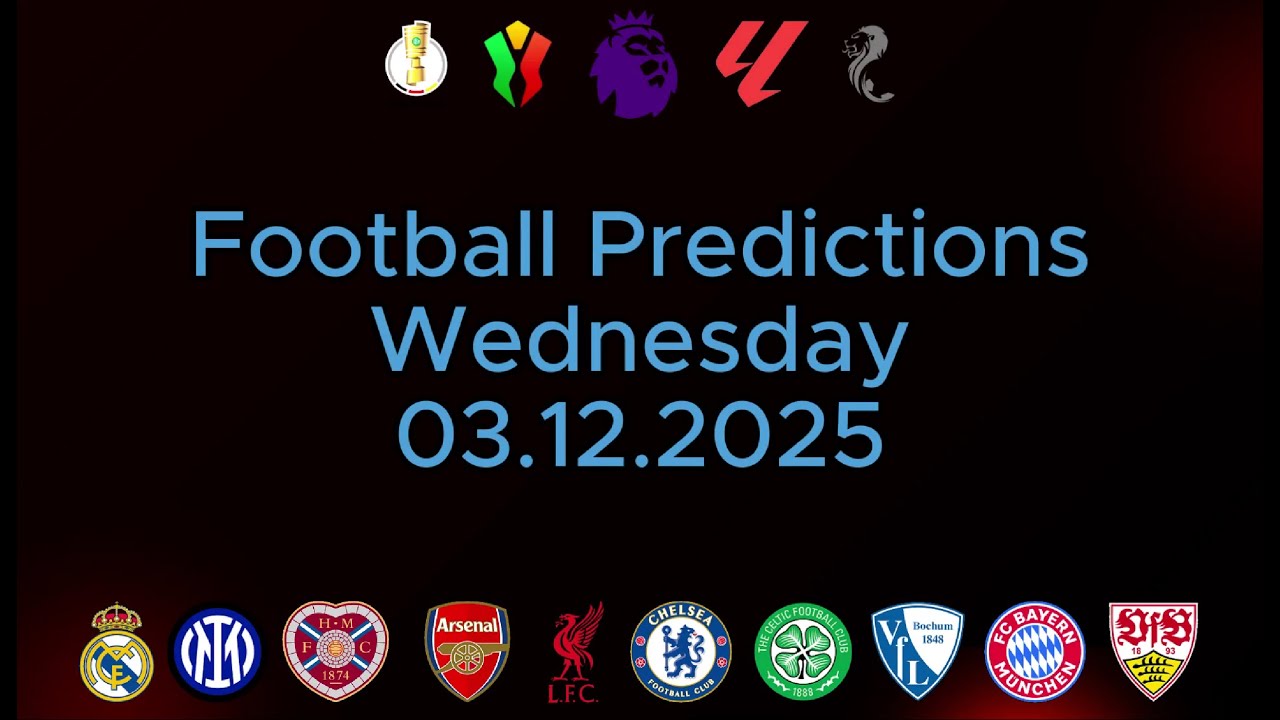 Football Predictions Today | Top Matches Wednesday 03 December - YouTube