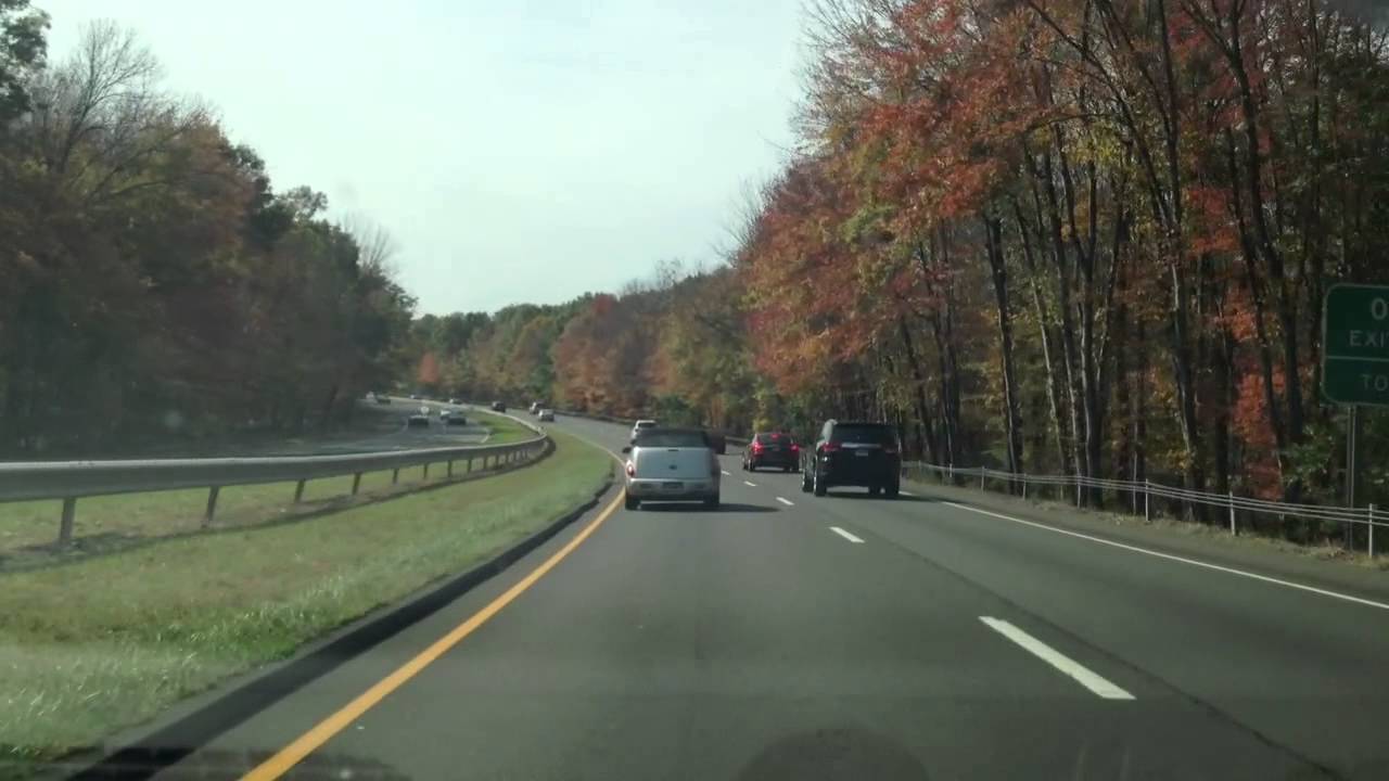 CT 15 (exits 59-54) southbound - Wilbur Cross Parkway (Fall) - YouTube