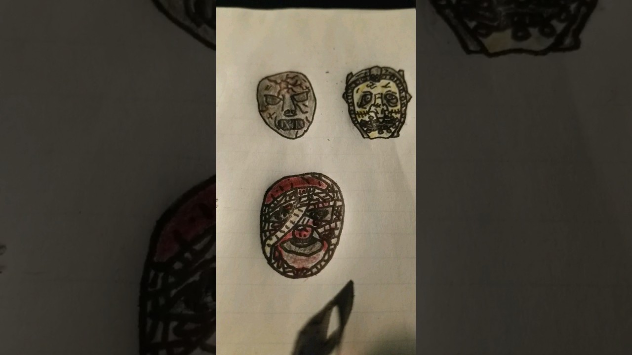 Drawing my favorite Slipknot masks (7- Shawn crahan/Clown) #drawing # ...