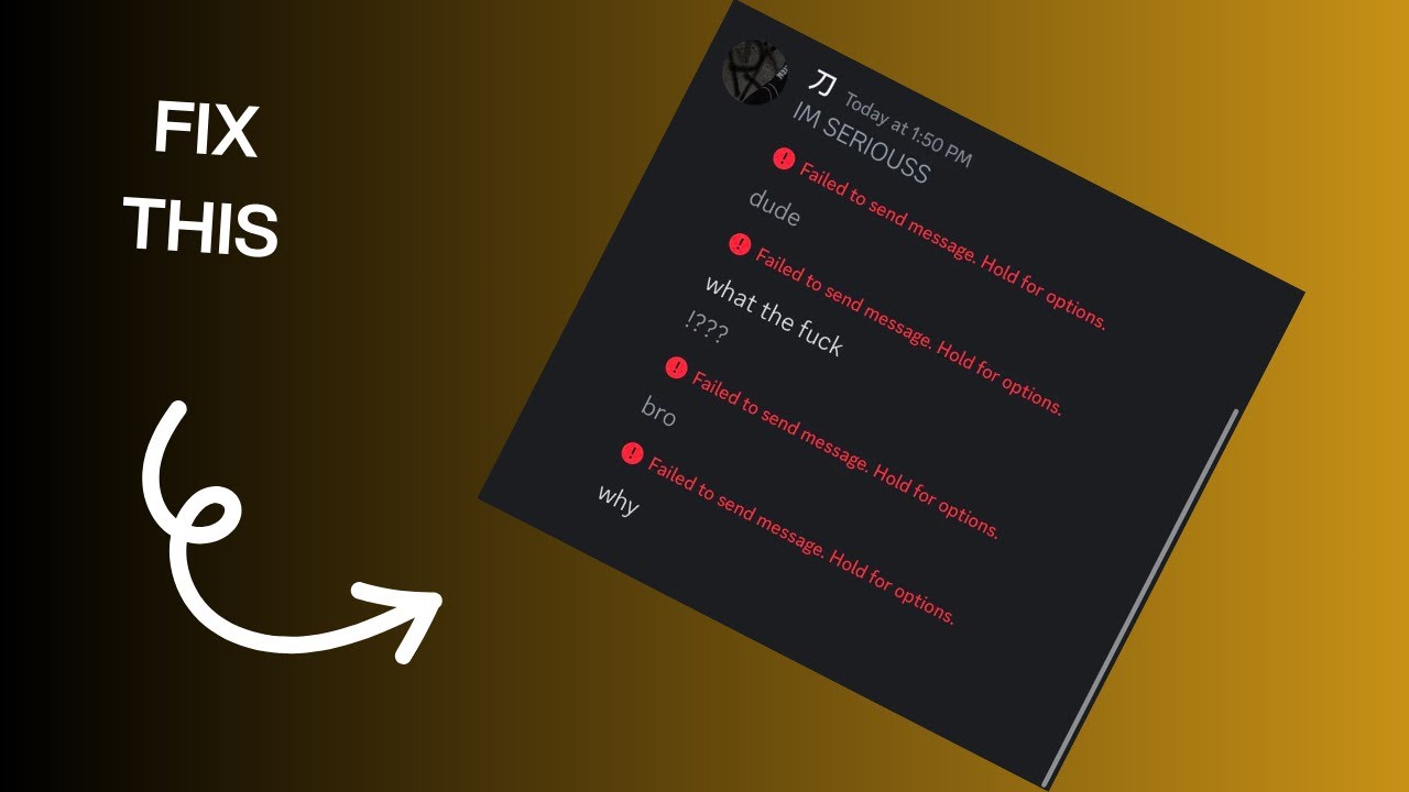 How to Fix “Failed to send message” in Discord - YouTube