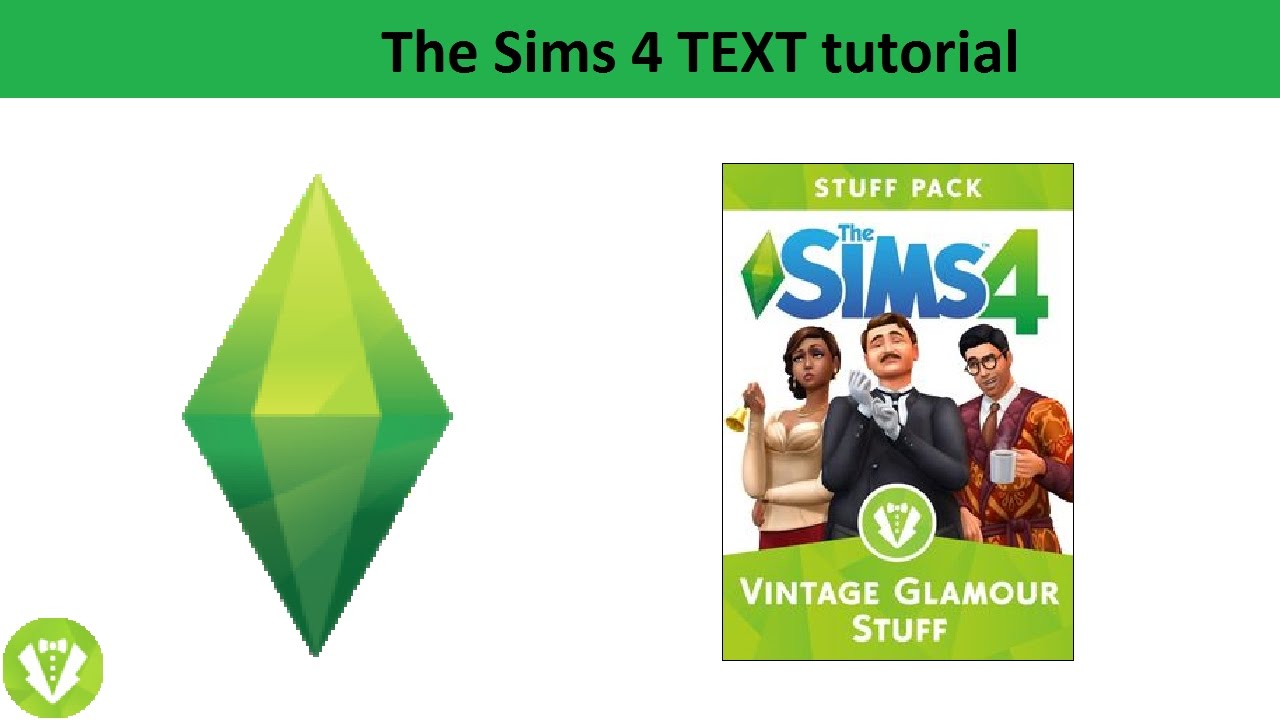 The Sims 4 Text Tutorial: Vintage Glamour stuff - YouTube