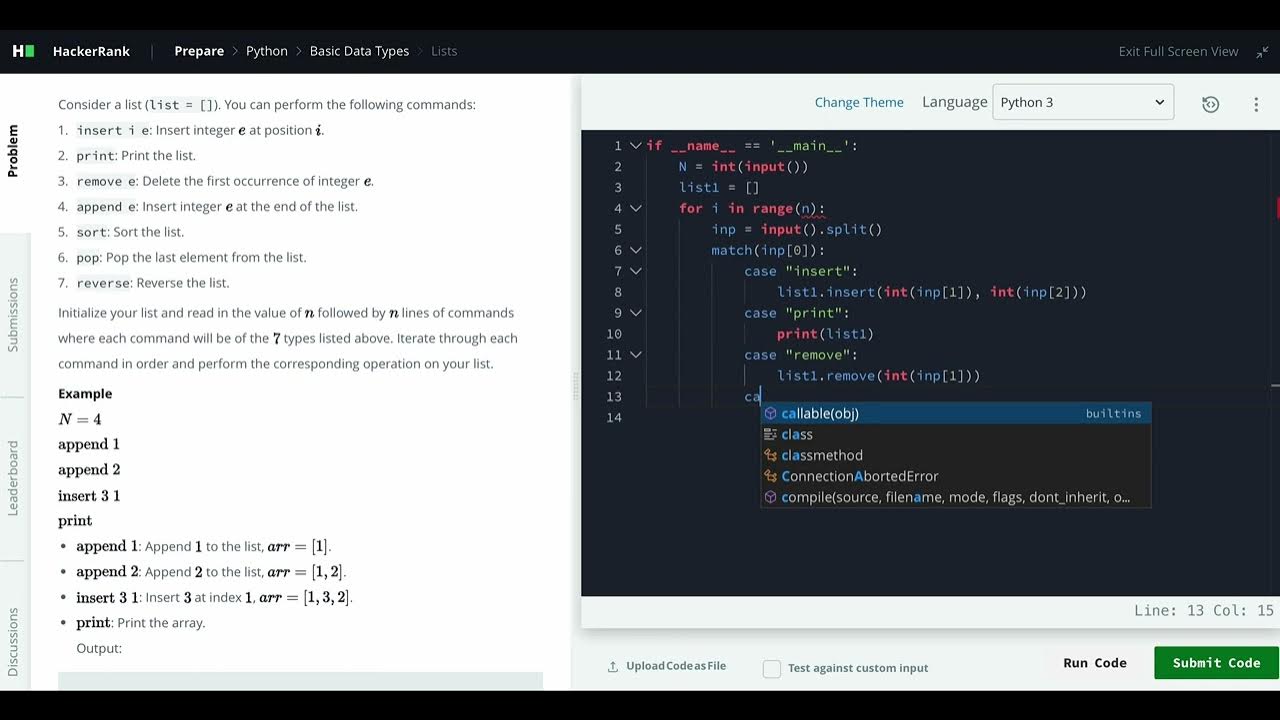 Hackerrank Python Solution 5 Basic Data Types Python Python Lists Youtube