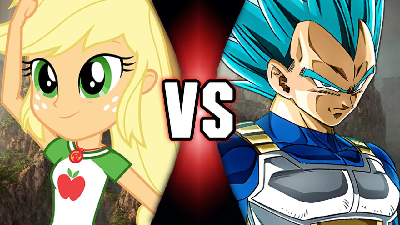 CROSS BATTLE | Applejack VS Vegeta (My Little Pony VS Dragon Ball ...