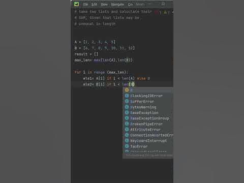 Find Sum of two lists in Python #pythonshorts #programmers #viral - YouTube