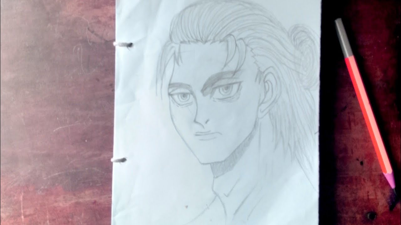How to Draw Eren Yeager -Easy tutorial "Step-by-Step Guide Drawing Eren ...