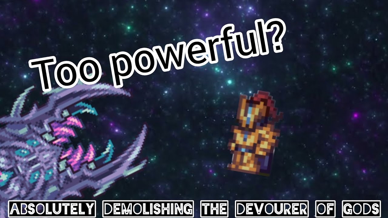 How to FARM the devourer of gods in under 60 seconds | TERRARIA CALAMTY ...