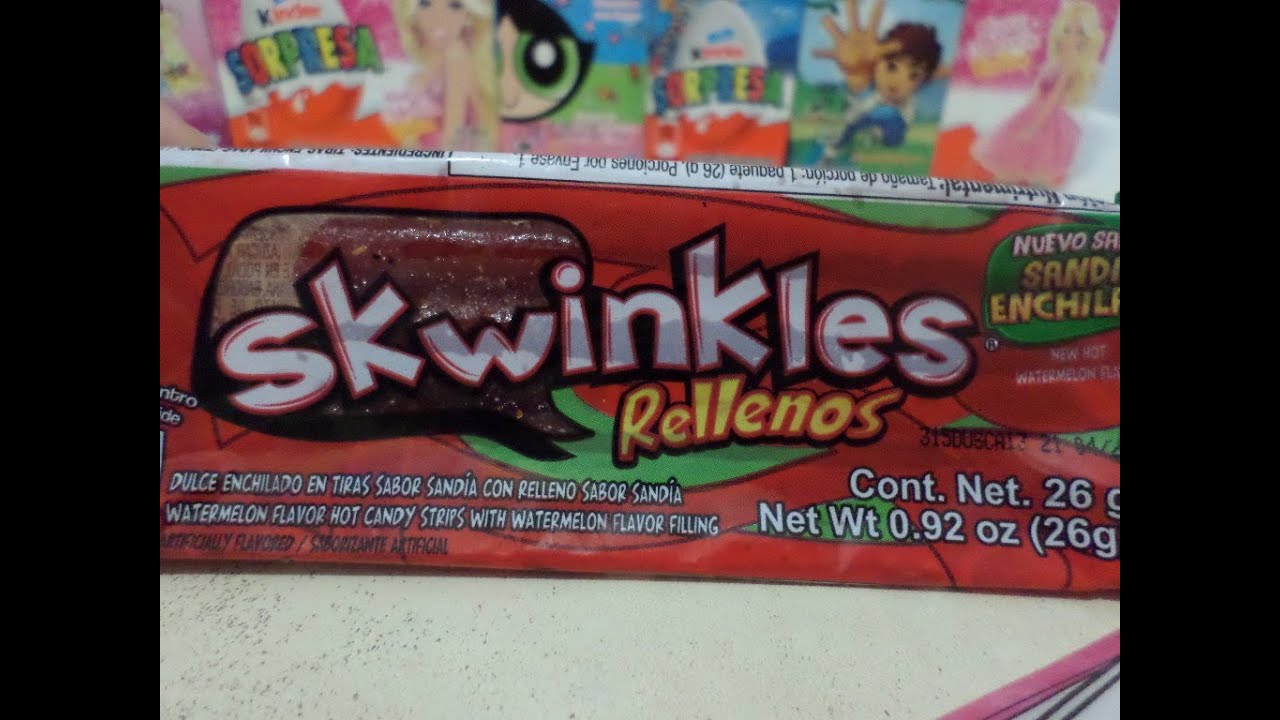 SKWINKLES RELLENOS NUEVO SABOR SANDIA ENCHILADA - YouTube