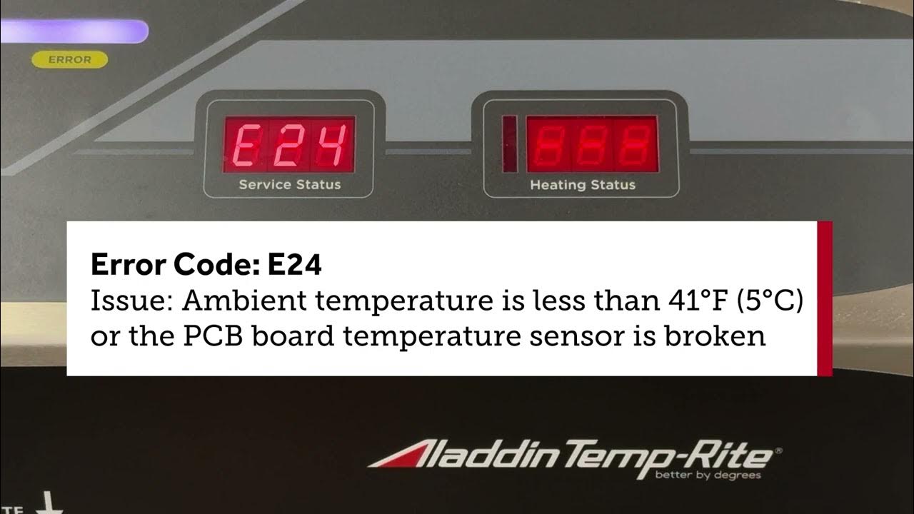 Aladdin Temp-Rite Heat on Demand Activator Error Codes - YouTube