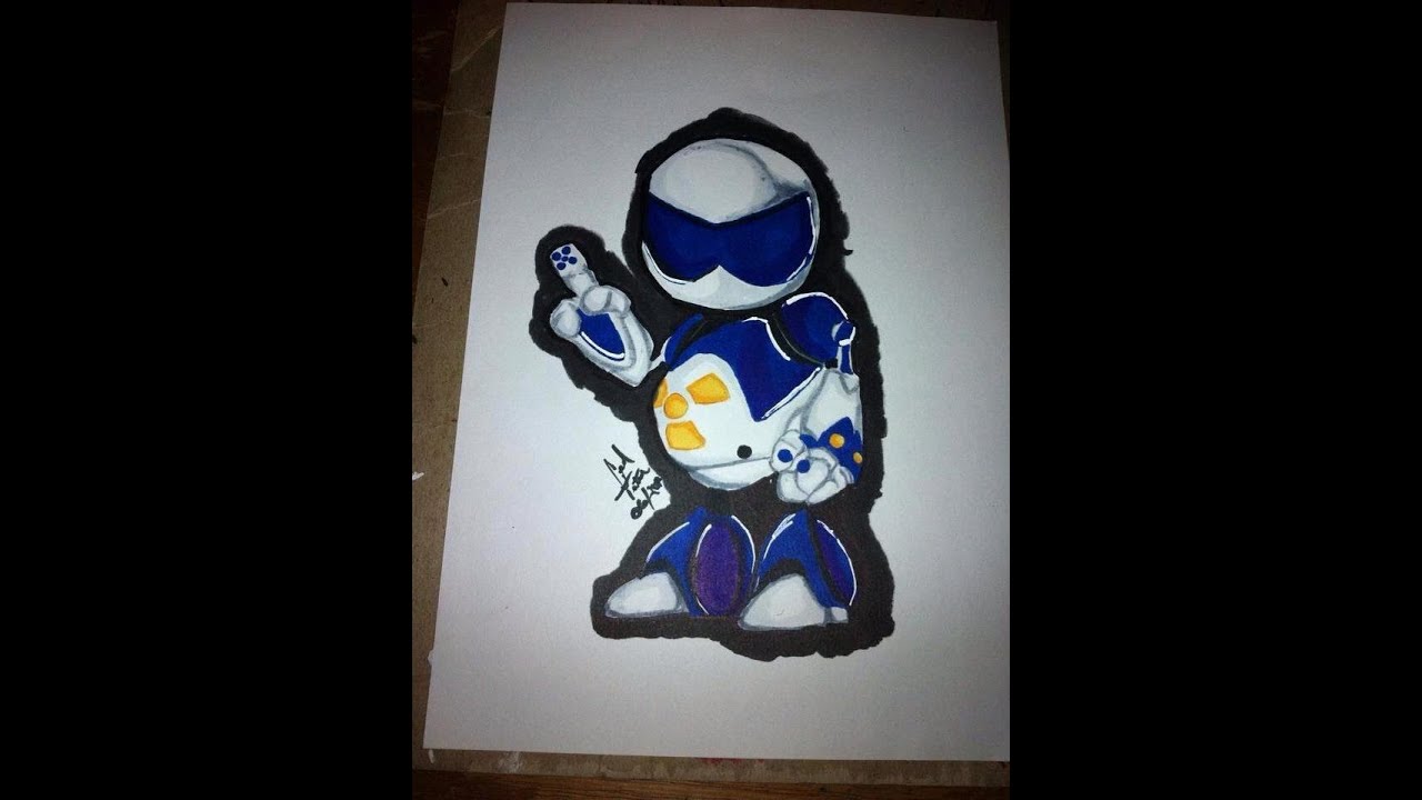 Drawing Tom The Robot Toonami - YouTube