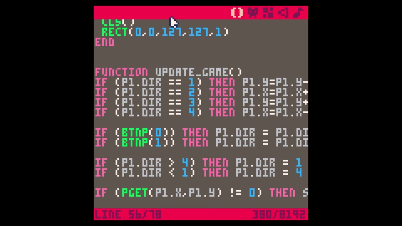 Writing A Game Using Pico 8 Part 2 Rndbits 001 Youtube 8447