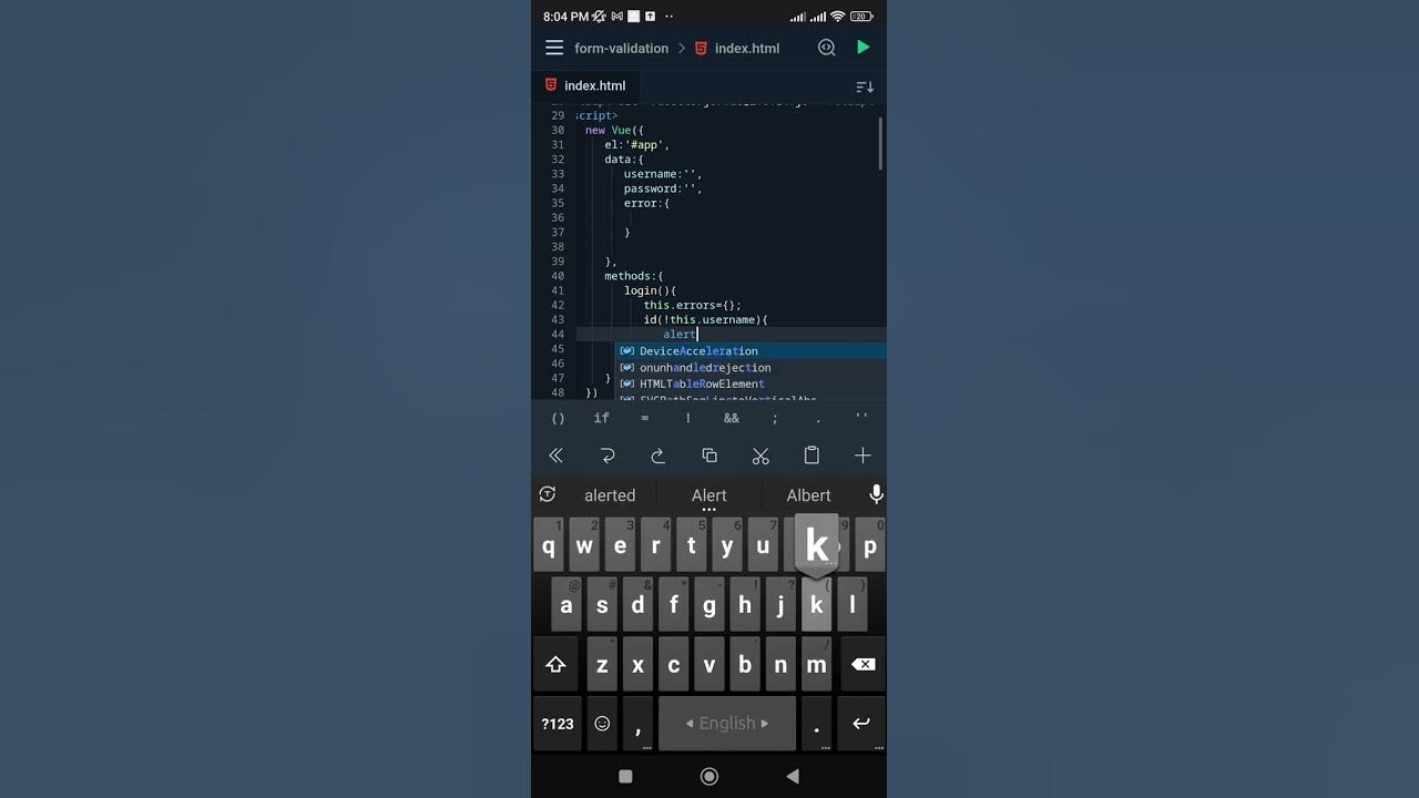 Form Validation Using Vuejs Mobile Coding Youtube