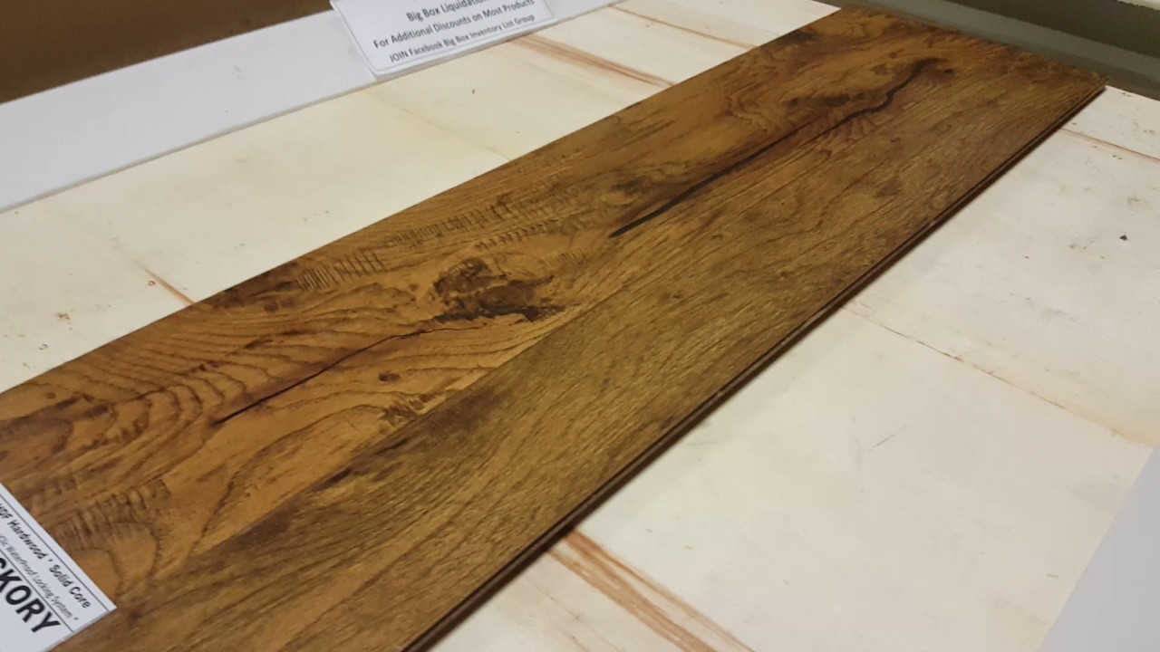 Flooring Carolina Hickory HDF Hardwood Solid Core 1/2 in Thick Water ...