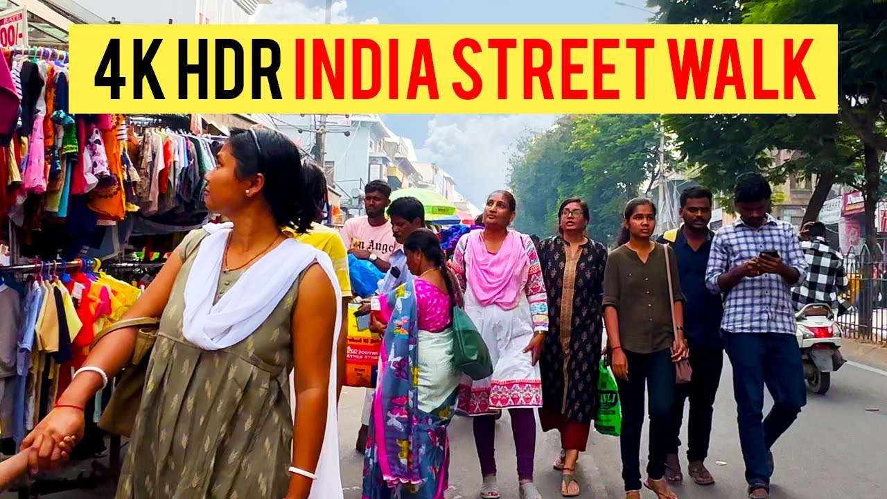 4K HDR India Street Walk: Exploring Hyderabad's Extremely Busy Areas ...