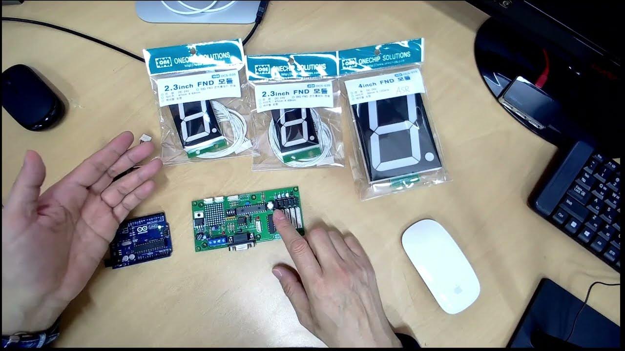 How to operate BIG FND Controller (OCS-018A) with ARDUINO UNO - YouTube