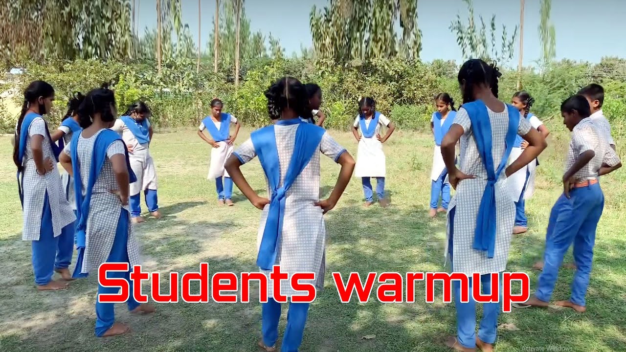 School students warm up # Exercises Before games - YouTube