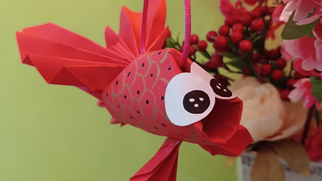 #手工 DIY Chinese New Year Fish Craft | Recycle Toilet Paper Rolls ...