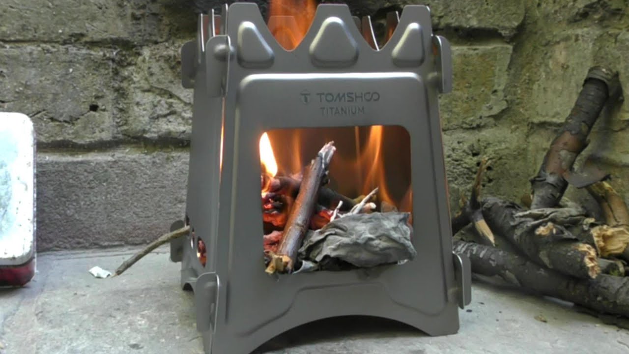 FIRST BURN NEW TOMSHOO TITANIUM TWIG STOVE FROM AMAZON OR EBAY CAMPING ...