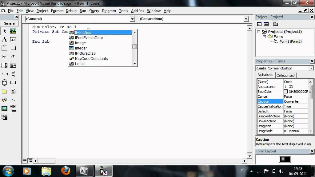 Fazendo Um Programa Em Visual Basic que converte um valor kwanza em ...