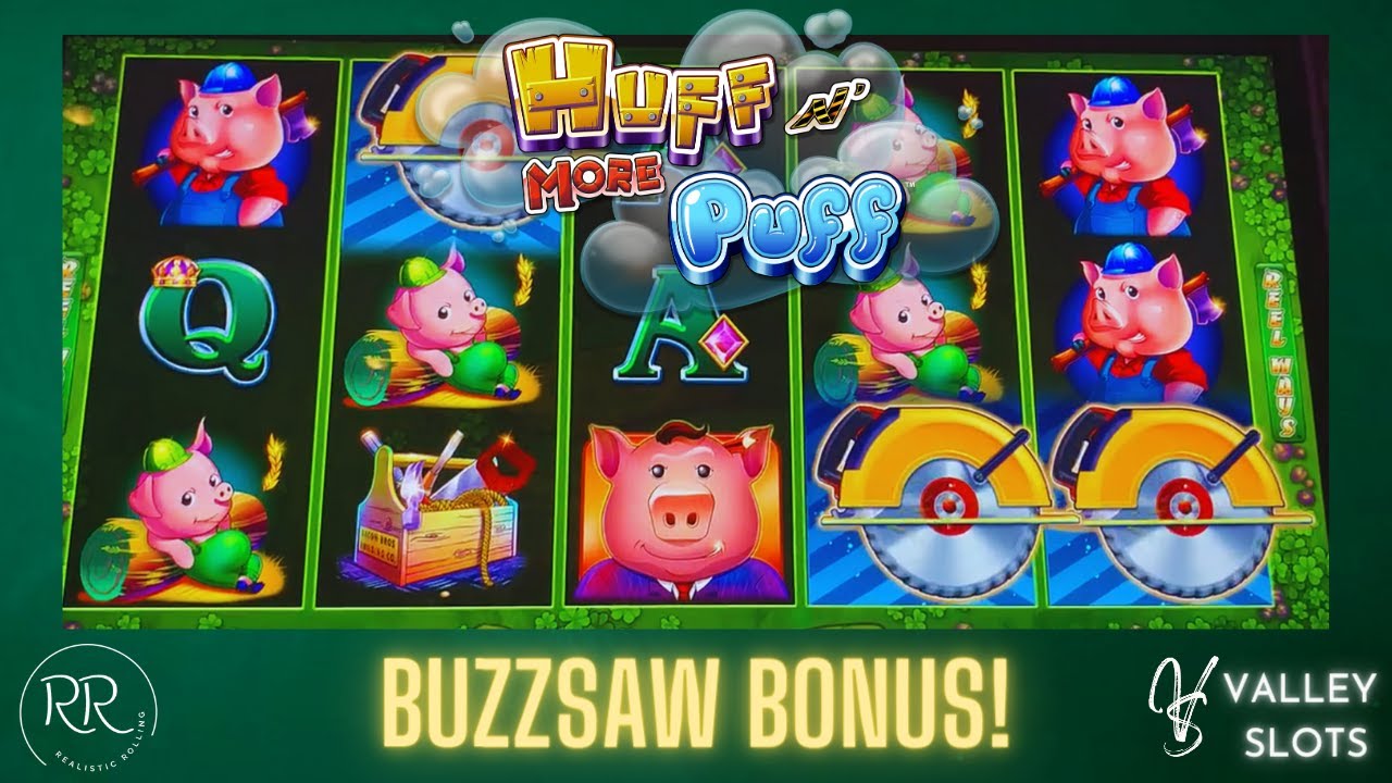 Buzzsaw Bonus on Huff n' More Puff Slot Machine - YouTube
