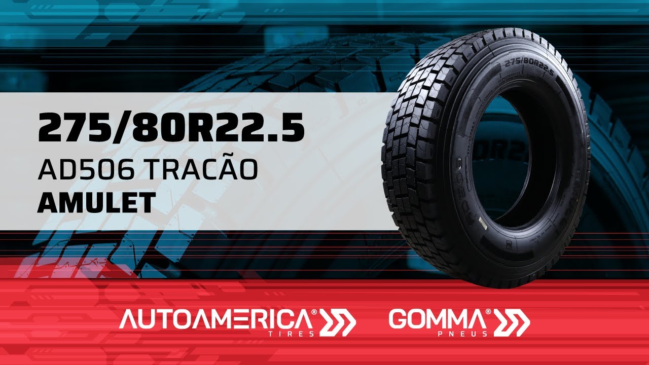 AMULET 275/80R22.5 16PR 146/143L AD506 TRAÇÃO - YouTube