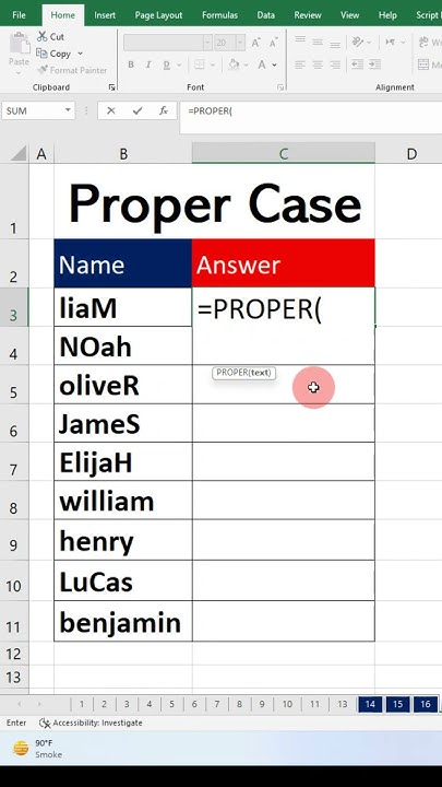 How to Convert Text to Proper Case in MS Excel - YouTube