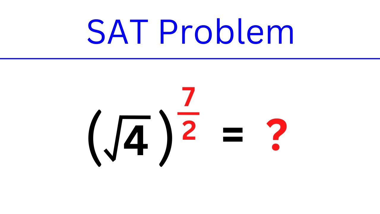 SAT Math Problem | Algebra - YouTube
