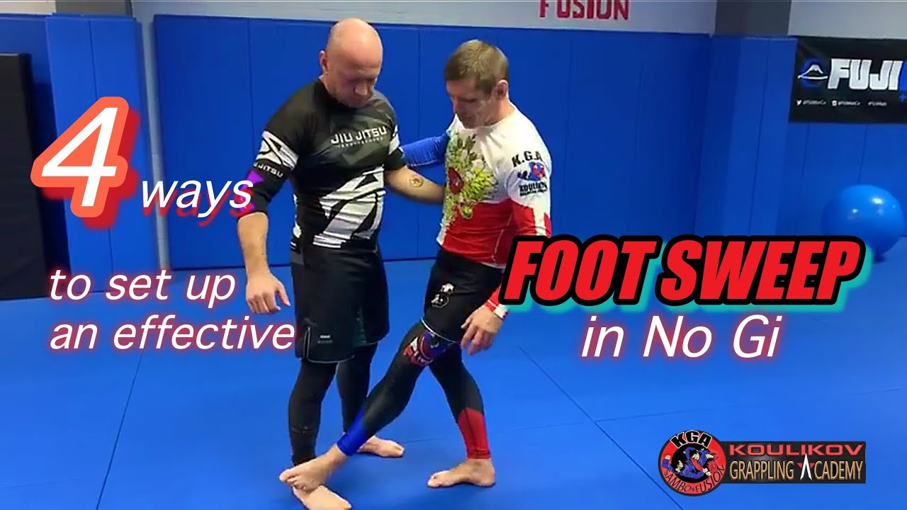 4 foot sweeps in no gi - YouTube