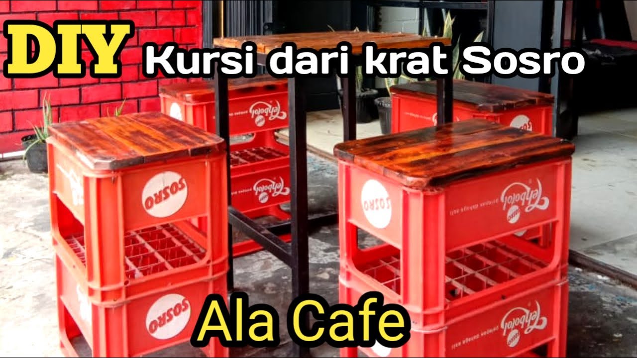 ide kreatif dari barang bekas. kursi dari krat sosro - YouTube