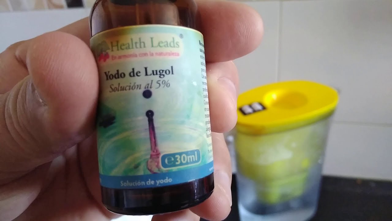 Lugol 5% 2 gotas vaso de agua 200ml toma diária com limão e vinagre ...