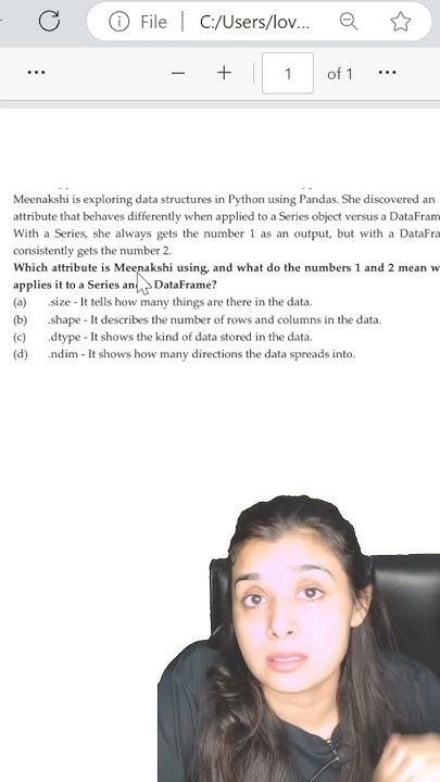 Pandas Mcqs 9 1 Question 1 Minute Pandas In One Minute Series Class 12 Ip Full Syllabus