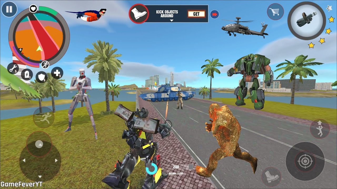 Stone Giant (Transformer Truck Fight Robot Car) Pitched Battle on River ...