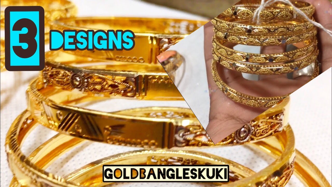 3 Gold Bangles Design | Amazing Gold Bangles Same Weight - YouTube