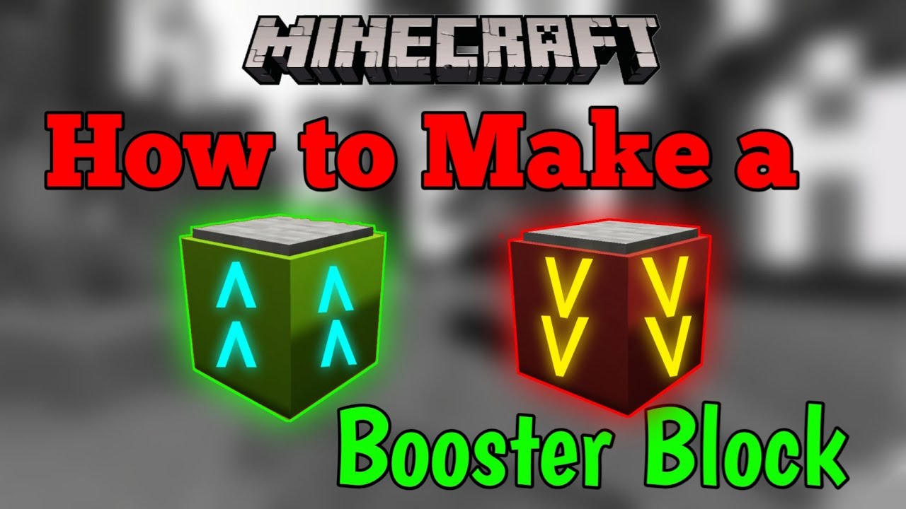Minecraft How to make a booster block - YouTube