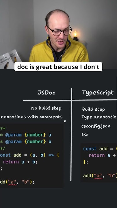 JSDoc vs TypeScript #typescript - YouTube