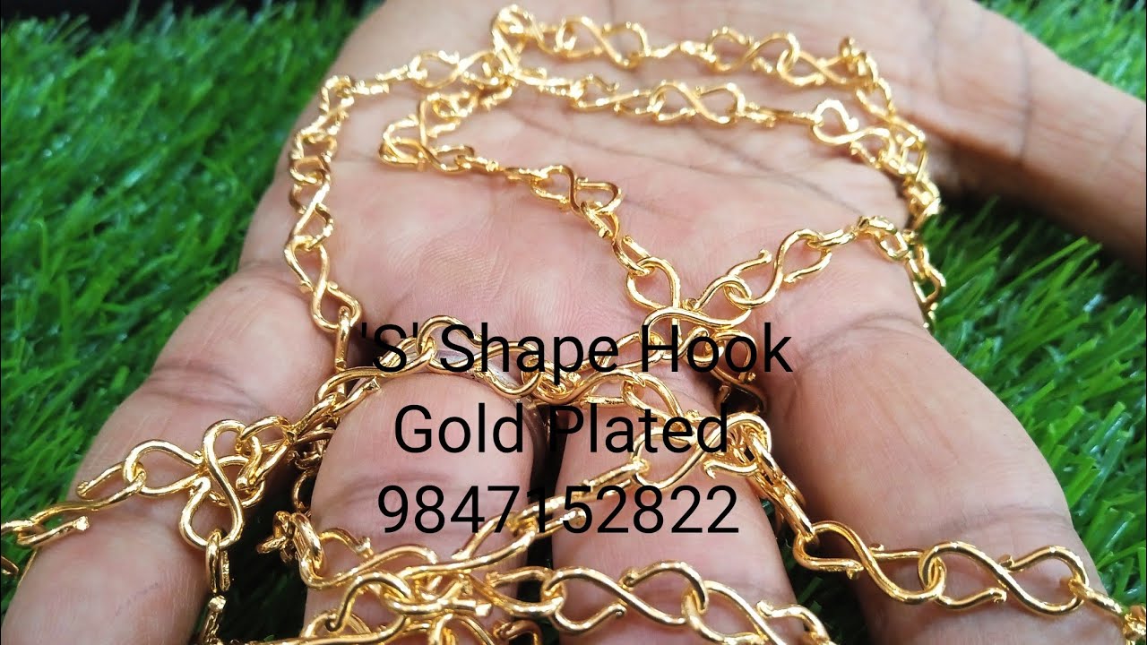 S shape Gold plated Hook Available | Bracelet Hook | Chain Hook ...
