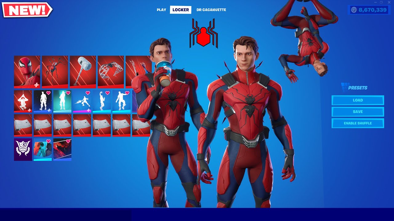 Fortnite Spider-Man ZERO UNMASKED (as Tom Holland) Skin Showcase ...