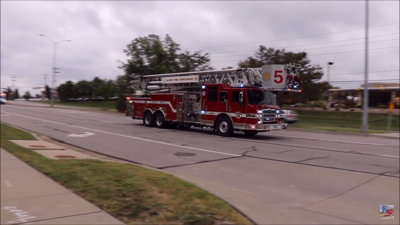 Olathe FD Truck 52 and Med Act 1152 Responding 9-21-19 1022hrs - YouTube