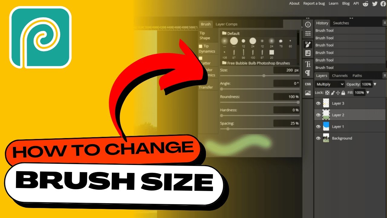 How to Change the BRUSH SIZE in Photopea - YouTube