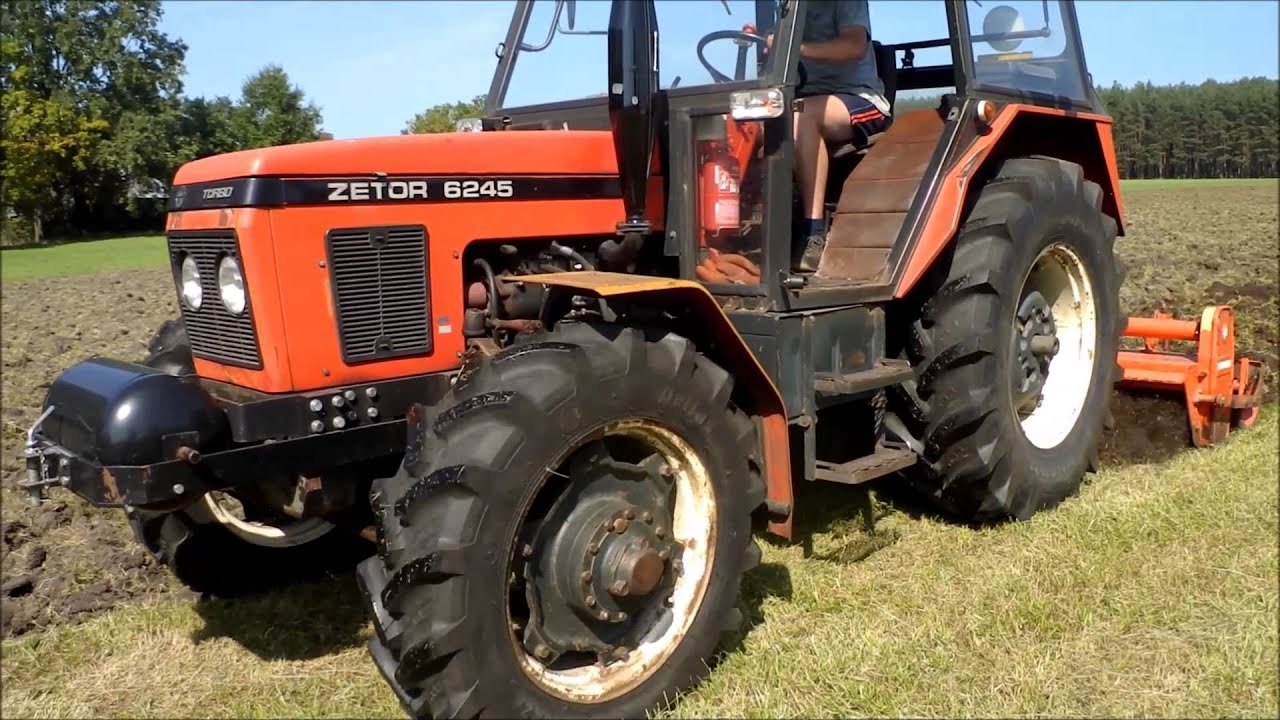 Glebogryzarka Howard. Zetor 6245 - YouTube