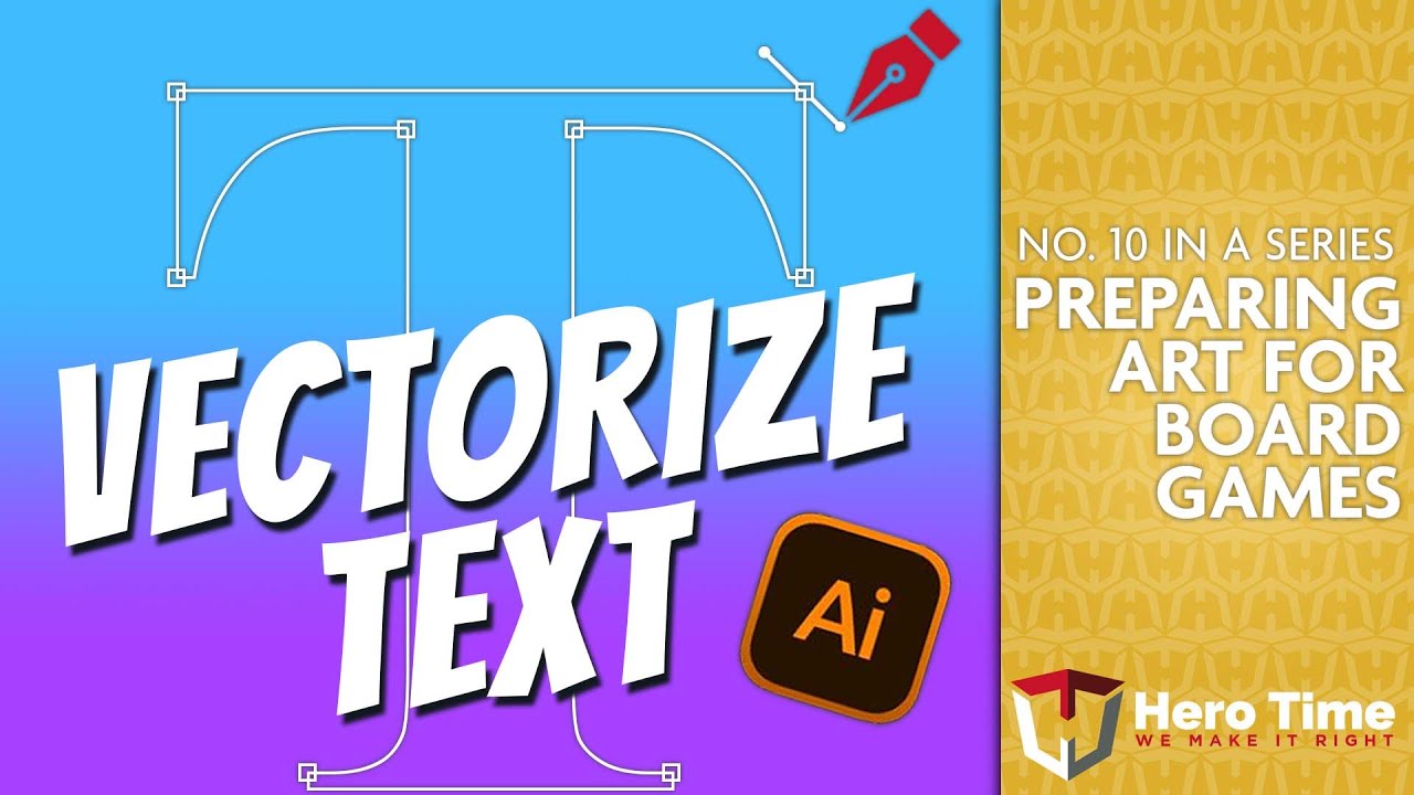 Art for Board Games | Ep#11 | Vectorizing Text for the best printing possible - YouTube